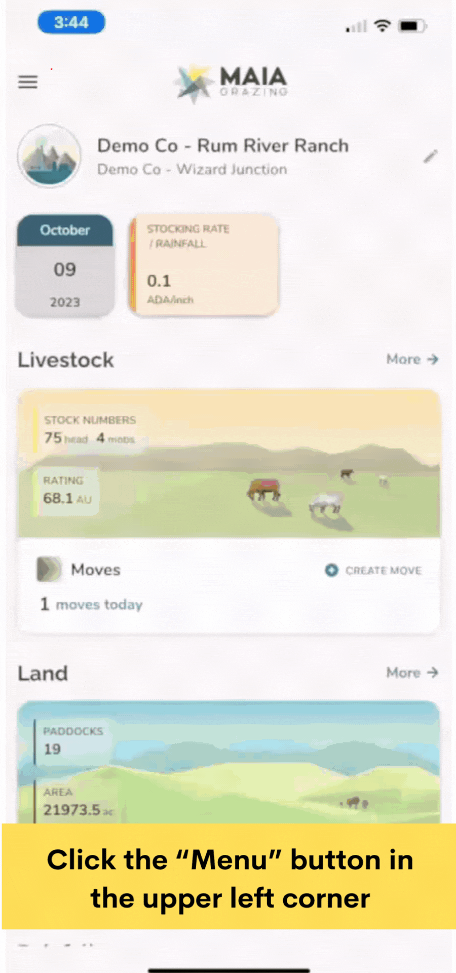 Mob/Herd Move using the Map on the Phone App